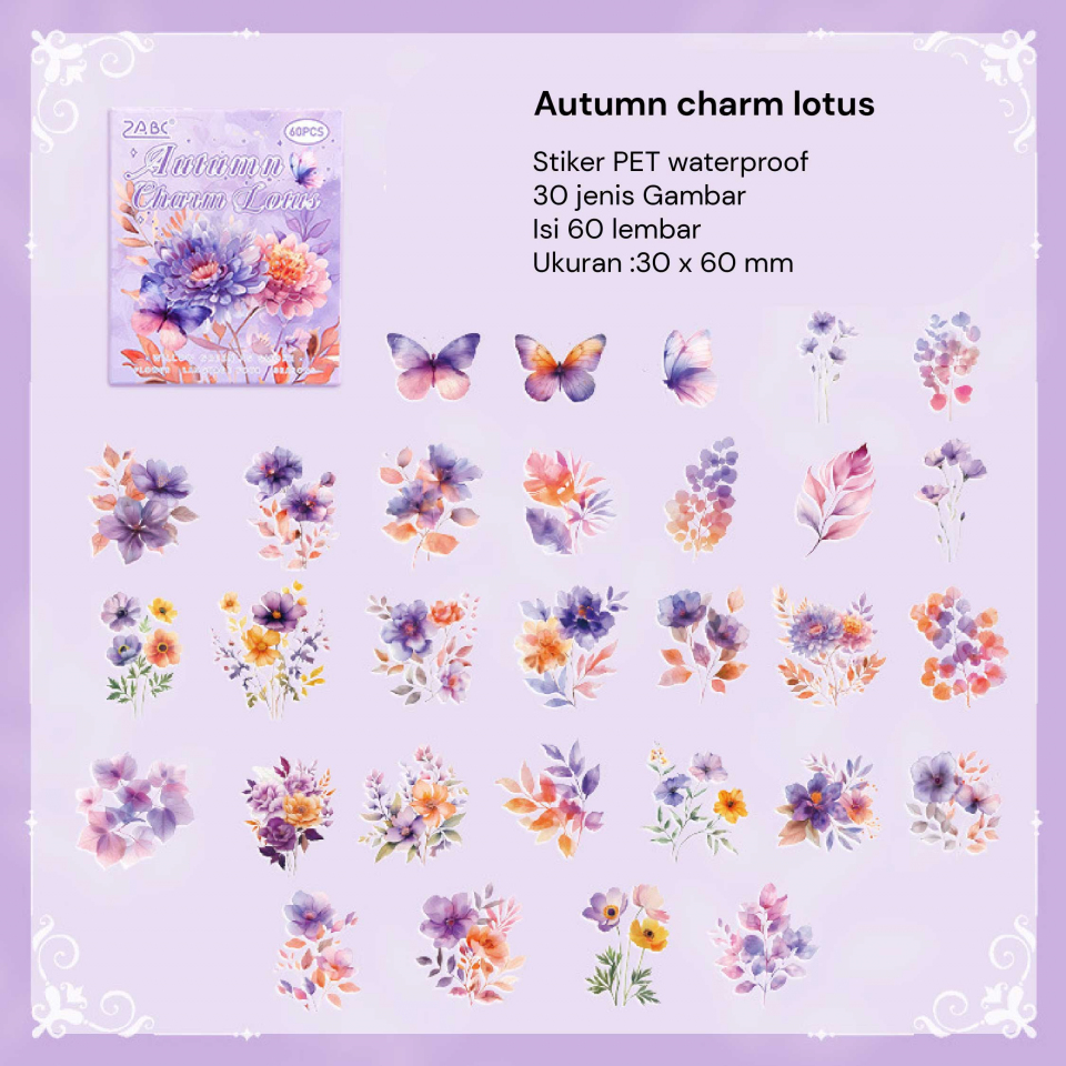 Elegant Flower Diary Deco Sticker | panmomo.com