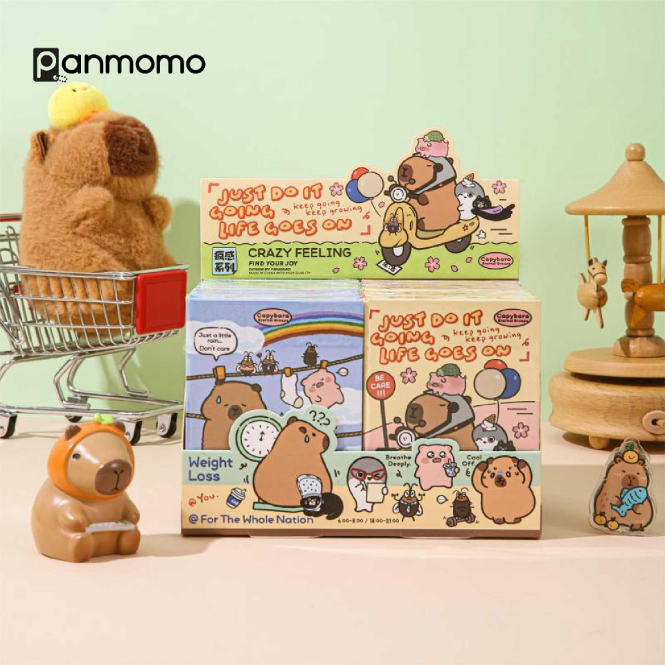 Capybara Crazy Feeling A7 Pocket Notebook | panmomo.com