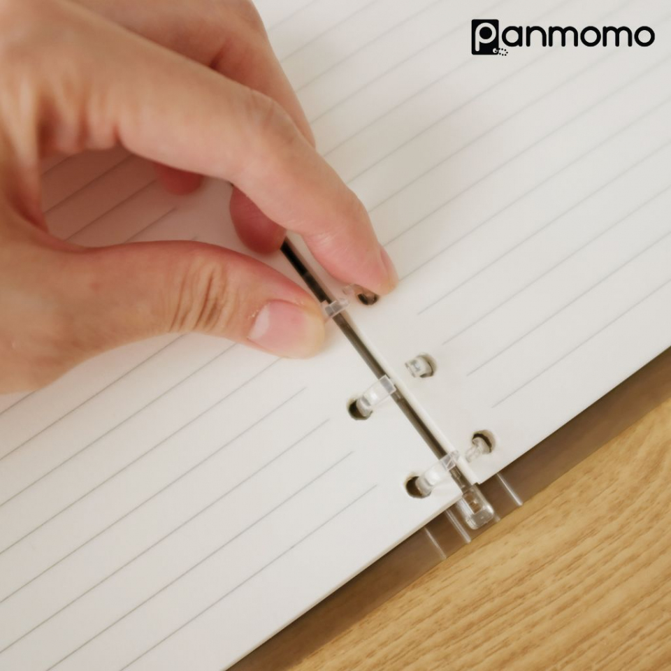 Hard Cover 6 Ring Slim File Binder | panmomo.com