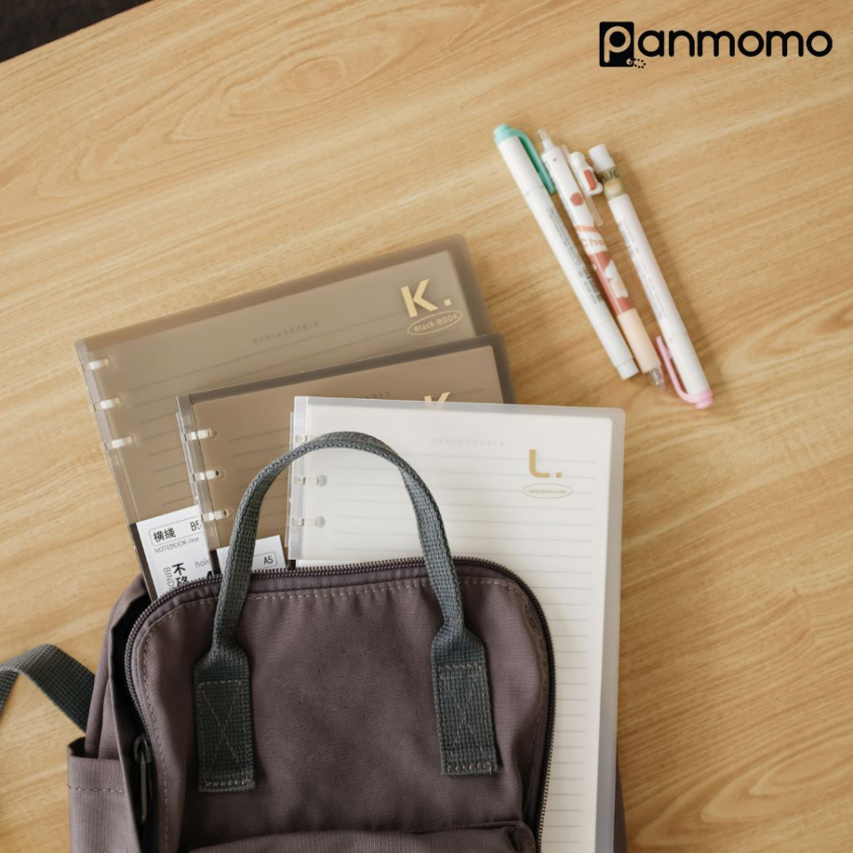 Hard Cover 6 Ring Slim File Binder | panmomo.com
