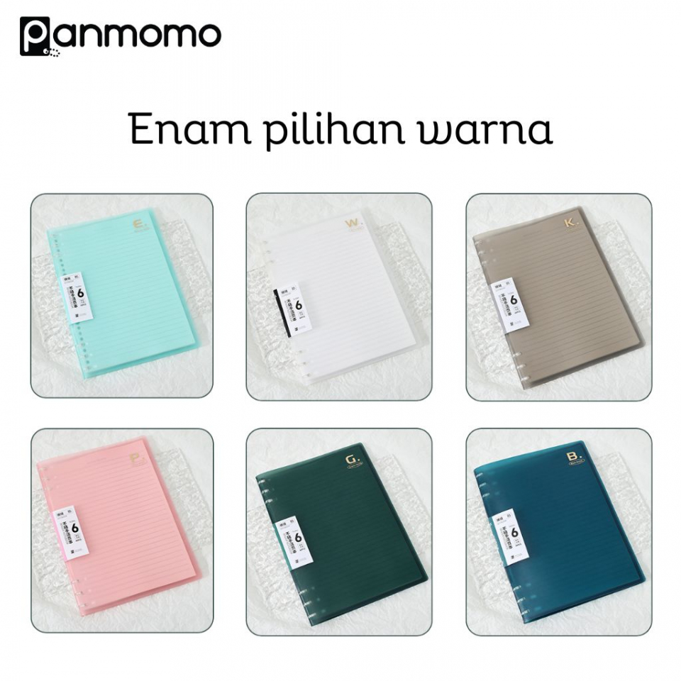 Soft Cover 6 Ring Slim File Binder | panmomo.com